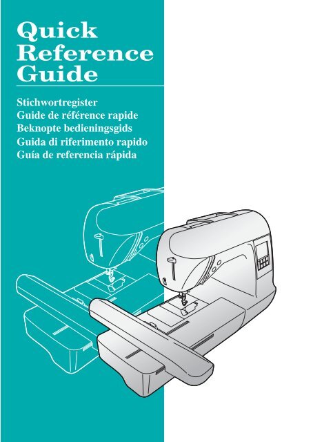 Brother PE-770 - Quick Reference Guide