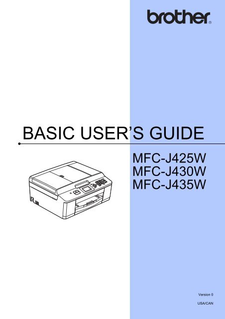 Brother MFC-J425W - Basic User's Guide