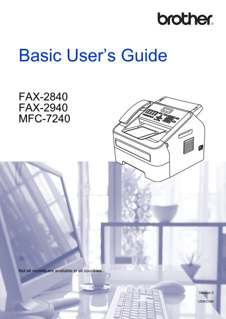 Brother MFC-7240 - Basic User's Guide