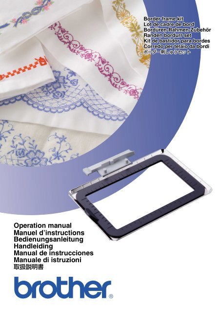 Brother ULT2001/2001N/2001C/2002D/2003D - Operation manual of Border ...