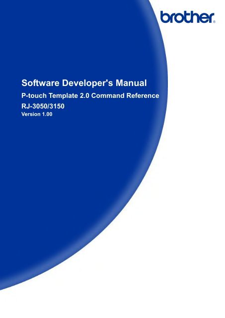 Brother RJ-3150 - P-touch Template Manual/ Command Reference