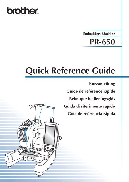 Brother PR-650/650C - Quick Reference Guide