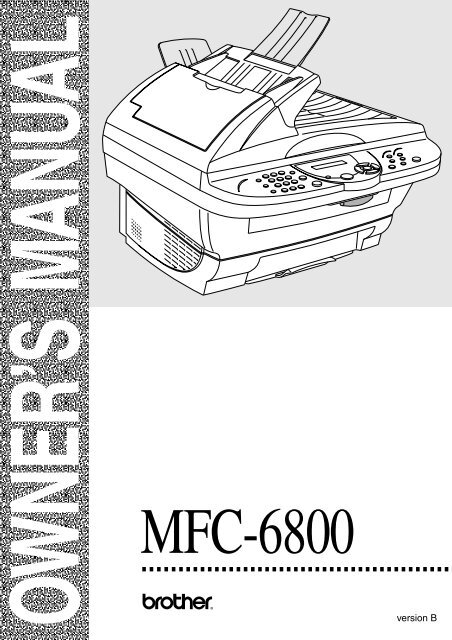 Brother MFC-6800 - User's Guide