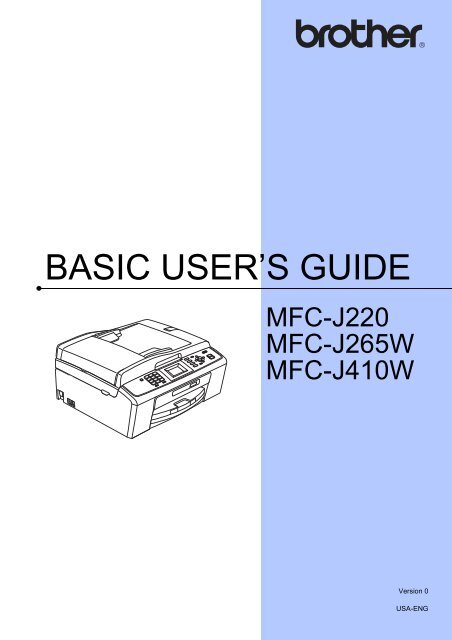Brother MFC-J220 - Basic User's Guide