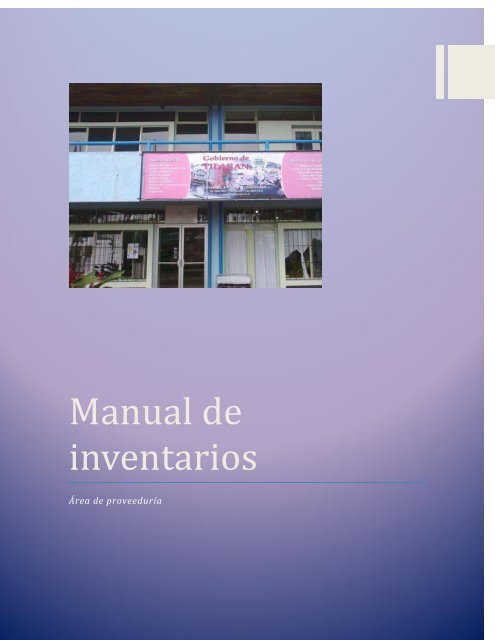 Manual de inventario proveeduria