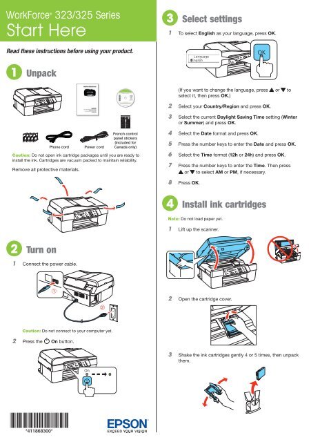 Epson Epson WorkForce 325 All-in-One Printer - Start Here