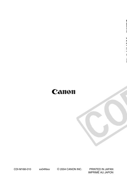 Canon PIXMA SELPHY CP400 - Compact Photo Printer SELPHY CP400 User Guide