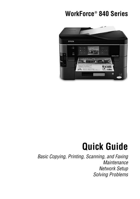 Epson Epson WorkForce 840 All-in-One Printer - Quick Guide