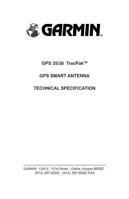 Garmin GPS 36 - Technical Specification
