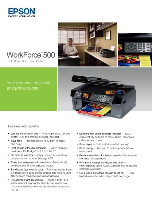 Epson Epson WorkForce 500 All-in-One Printer - Product Brochure