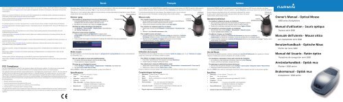 Garmin GPSMAP® 5215 - Optical Mouse Instructions