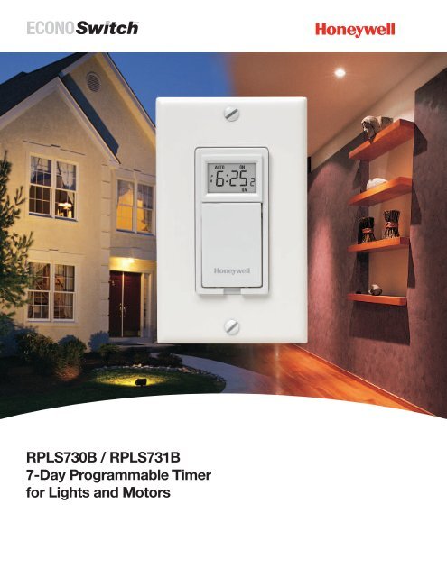 Honeywell 7-Day Programmable Light Switch Timer -White (RPLS730B1000 ...