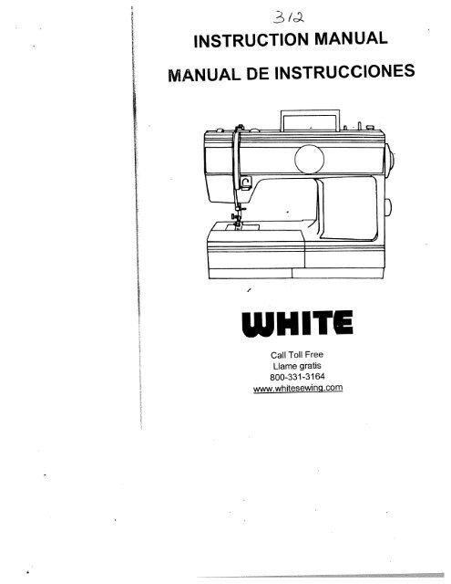 Singer W312 Classic - English - User Manual