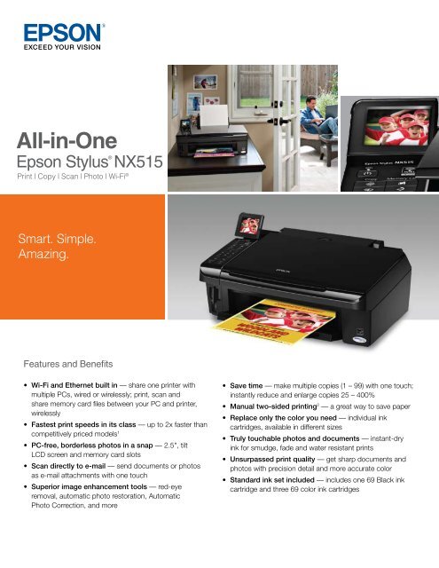 Epson Epson Stylus NX515 All-in-One Printer - Product Brochure