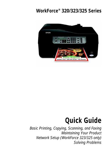 Epson Epson WorkForce 325 All-in-One Printer - Quick Guide