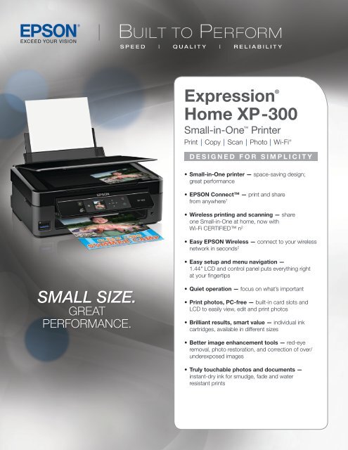 Epson Epson Expression Home XP-300 Small-in-One® All-in-One Printer ...