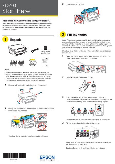 Epson Epson Expression ET-3600 EcoTank® All-in-One Supertank Printer ...