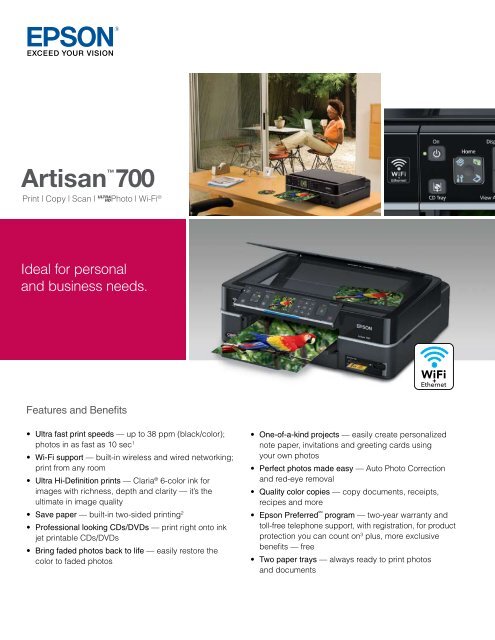Epson Epson Artisan 700 All-in-One Printer - Product Brochure