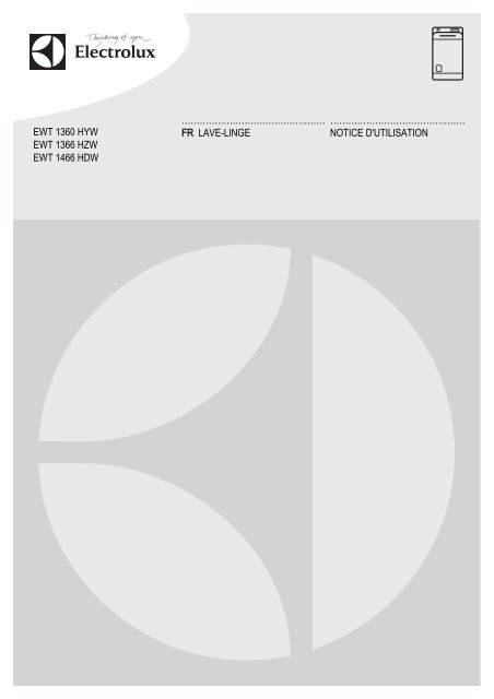 Electrolux EWT1360HYW - TÃ©lÃ©charger FR manuel au format PDF (7838 Kb)