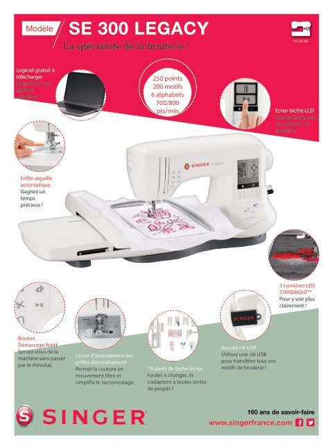 Singer SE 300 - Fiche technique