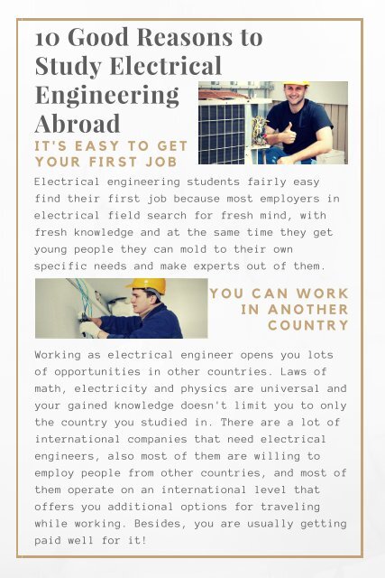 10 Good Reasons to Study Electrical Engineering Abroad