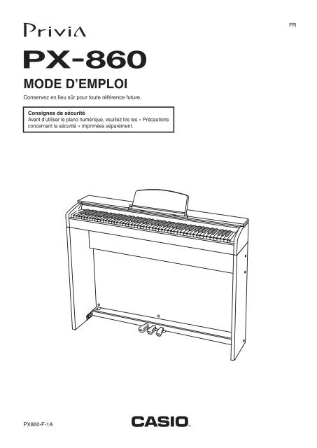Casio PX-860 - Web_PX860-F-1A Mode d'emploi