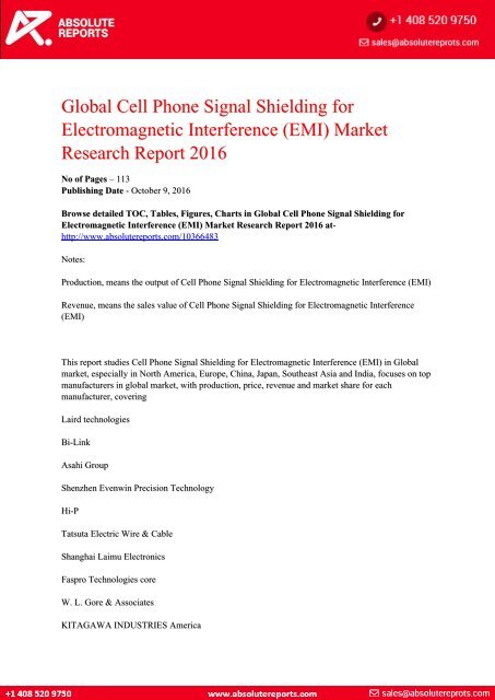 Global Cell Phone Signal Shielding for Electromagnetic Interference ...