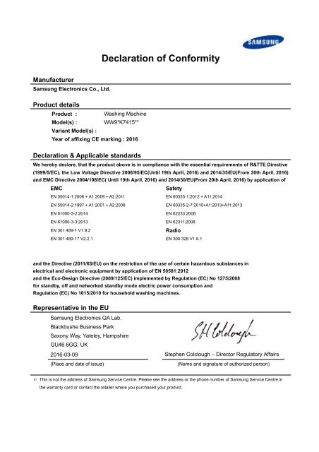 Samsung Lave-linge connecté AddWash, 9 kg - WW90K7415OW (WW90K7415OW/EF ...