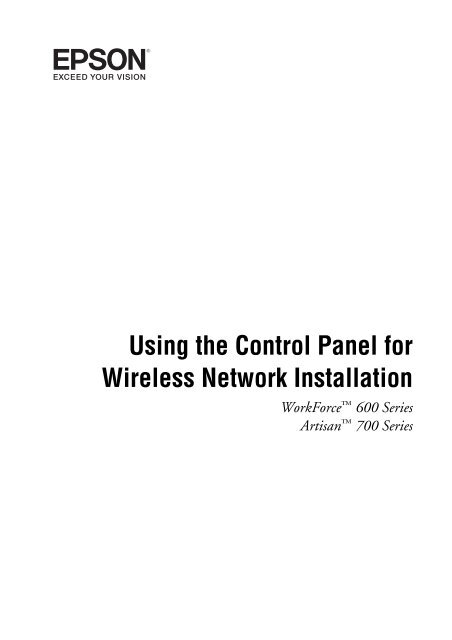 Epson Epson WorkForce 600 All-in-One Printer - Using the Control Panel ...