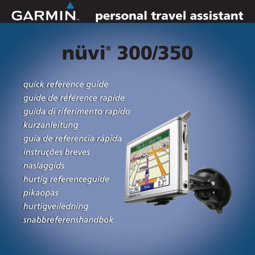 Garmin nuvi 300 - Quick Reference Guide