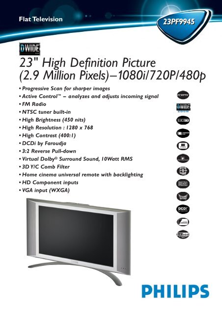 Philips Matchline Flat TV - Leaflet - AEN