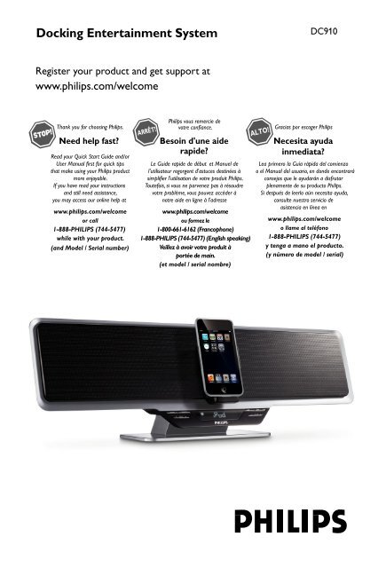 Philips docking entertainment system - User manual - ESP