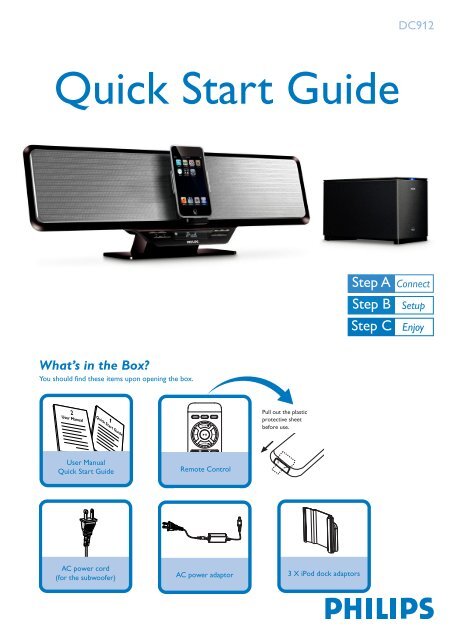 Philips docking entertainment system - Quick start guide - AEN