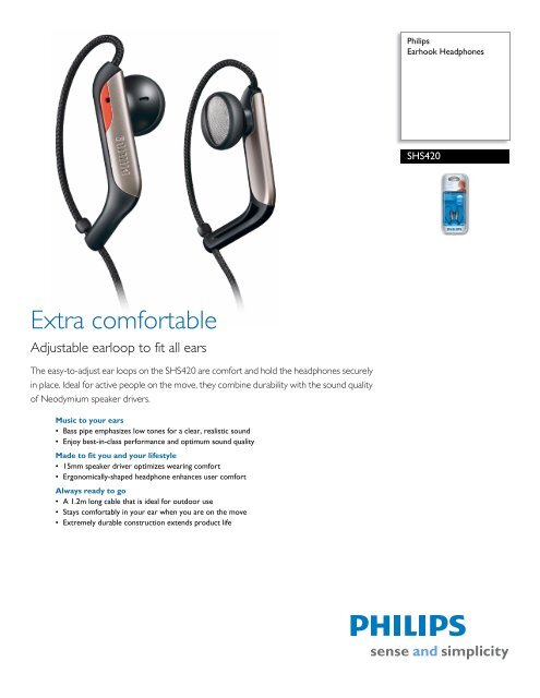 Philips Earhook Headphones - Leaflet - AEN
