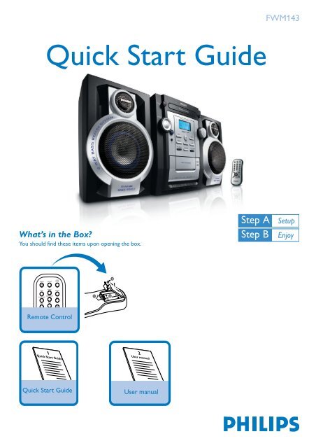 Philips MP3 Mini Hi-Fi System - Quick start guide - AEN