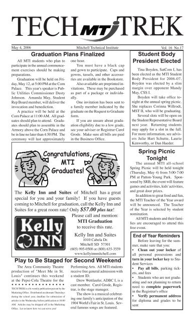 Congratulations, MTI Graduates! - Mitchell Technical Institute