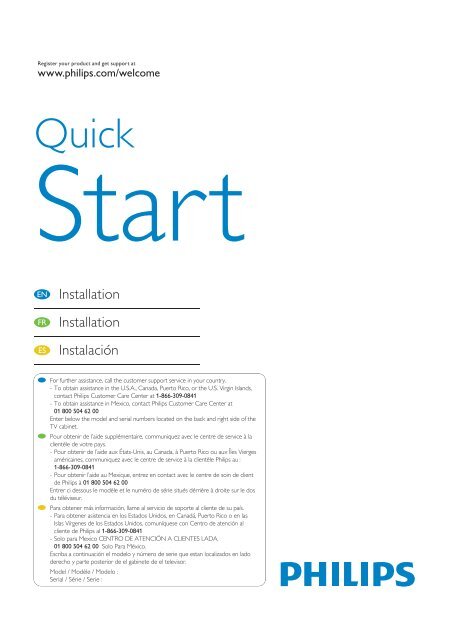 Philips LCD TV - Quick start guide - AEN