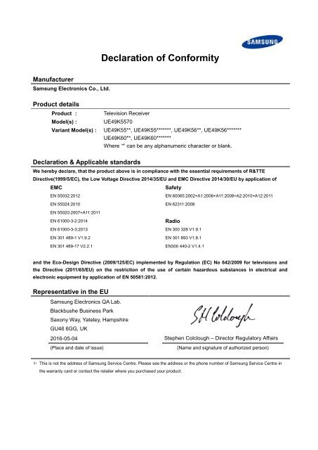 Samsung TV Full HD 49'', Smart TV, 400 PQI - UE49K5600 (UE49K5600AKXZF ...