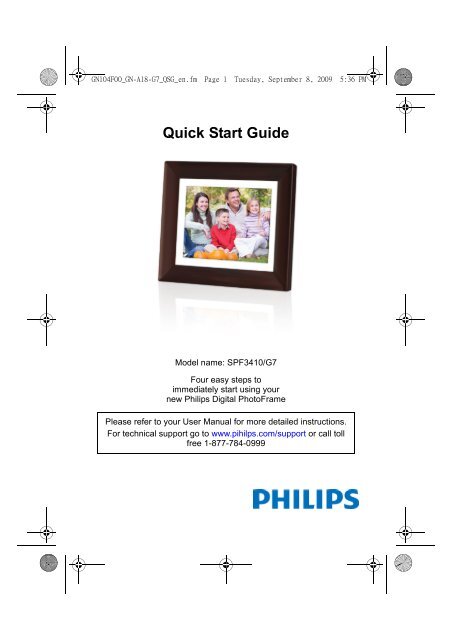 Philips PhotoFrame - Quick start guide - English - ENG