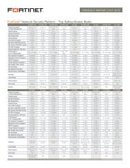 Fortinet Product Matrix - Computerlinks