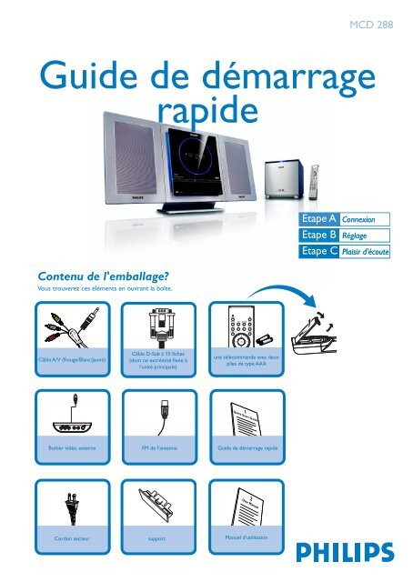 Philips DVD Micro Theater - Quick start guide - FRA