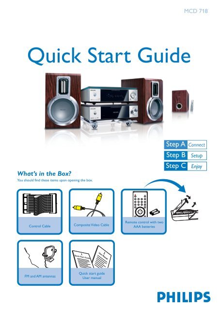 Philips DVD Micro Theater - Quick start guide - AEN