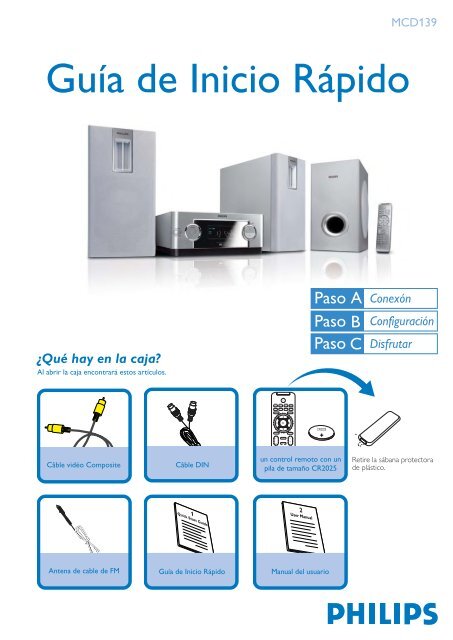 Philips DVD Micro Theater - Quick start guide - ESP