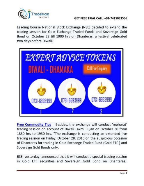 TRADEINDIA RESEARCH DIWALI OFFER