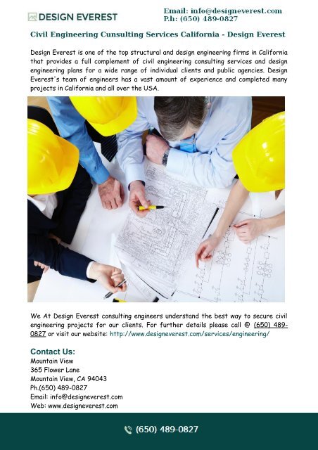 Engineering Services California - Design Everest