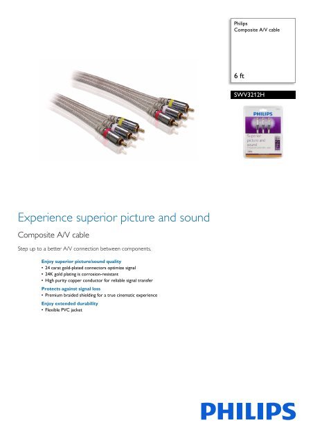 Philips Composite A/V cable - Leaflet - AEN