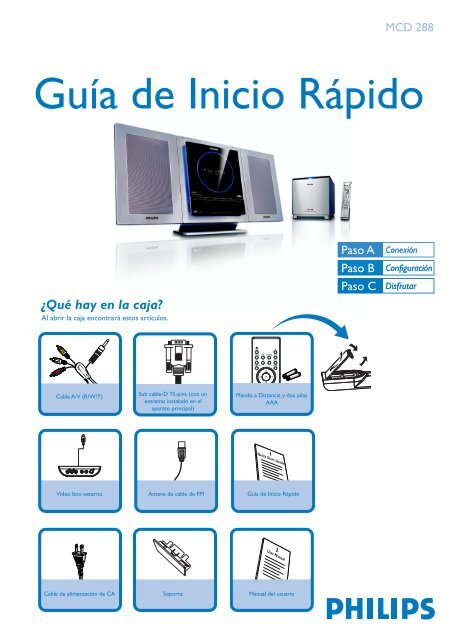 Philips DVD Micro Theater - Quick start guide - ESP