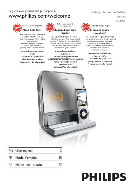 Philips docking entertainment system - User manual - ENG