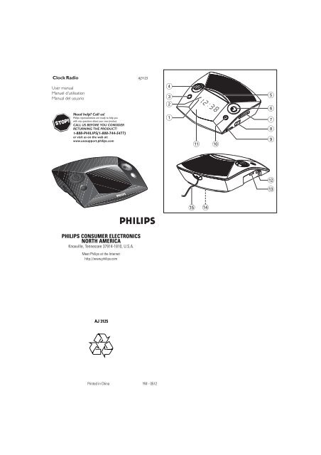 Philips Clock Radio - User manual - ENG