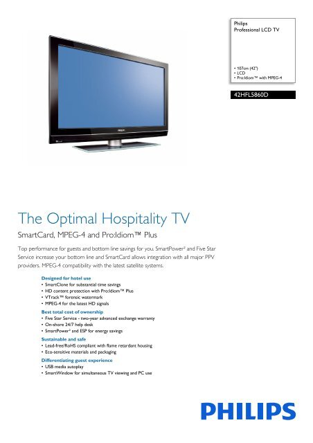 Philips Professional LCD TV - Leaflet - AEN